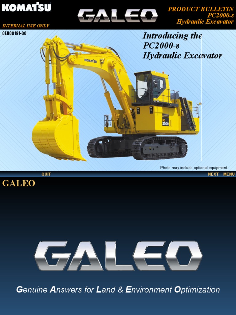 PC2000-8 Hydraulic Excavator Overview | PDF | Pump | Valve