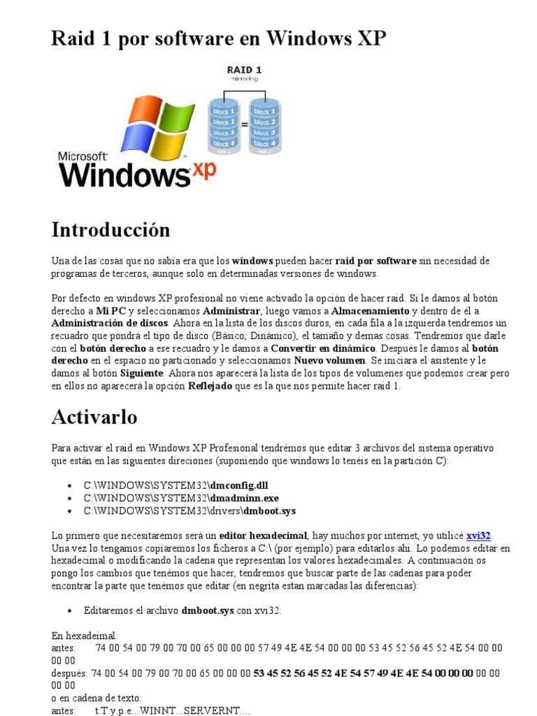 Raid 1 Por Software en Windows XP | PDF | Windows XP | Microsoft Windows