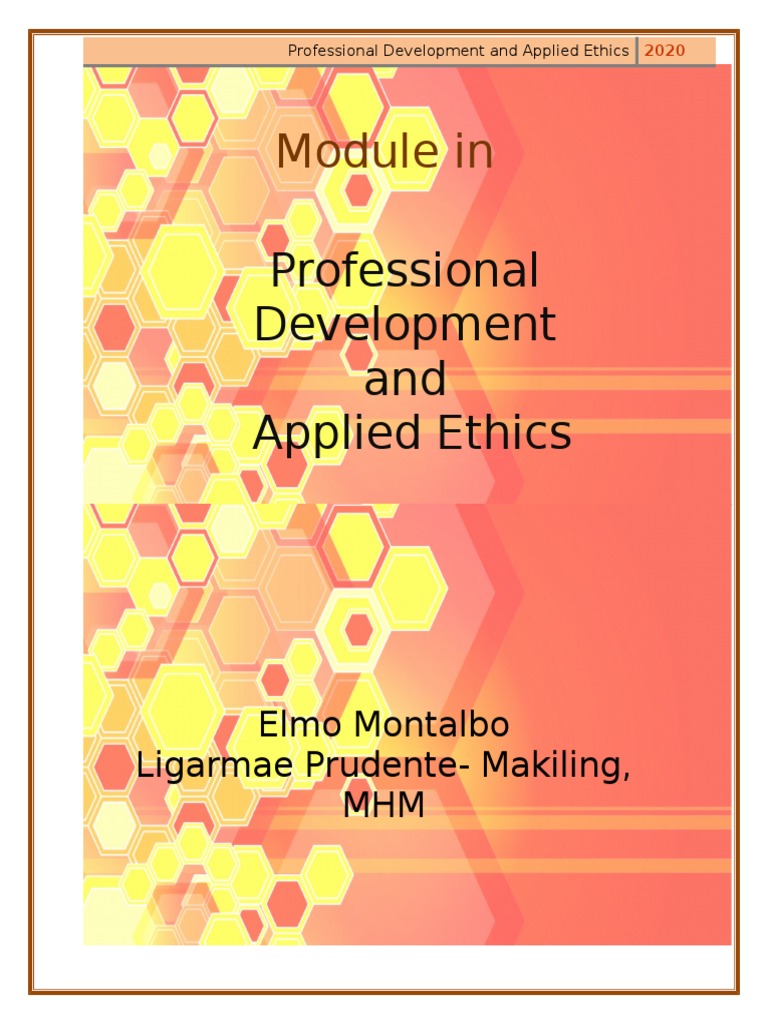 Module In: Professional Development and Applied Ethics | PDF | Morality | Virtue Ethics