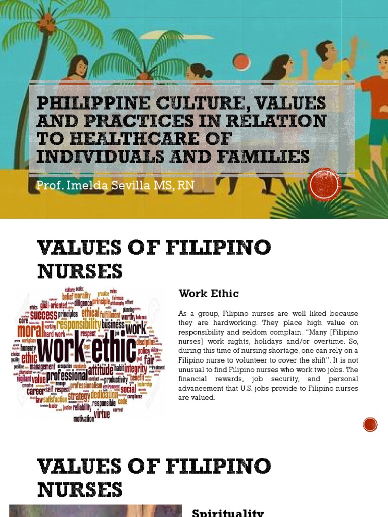 Philippine Culture Values and Practices in Relation To Healthcare of ...