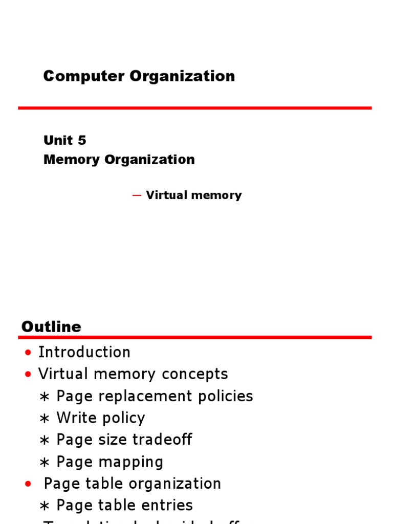 Virtual Memory-Unit 5 | PDF | Cpu Cache | Computer Data Storage