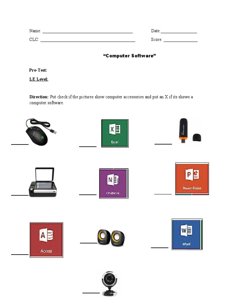 Worksheets LS6 Computer Software | PDF | Software | Computer Hardware