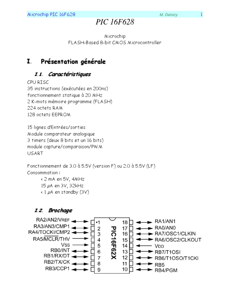 PIC16F628 | PDF | Microcontroller | Manufactured Goods