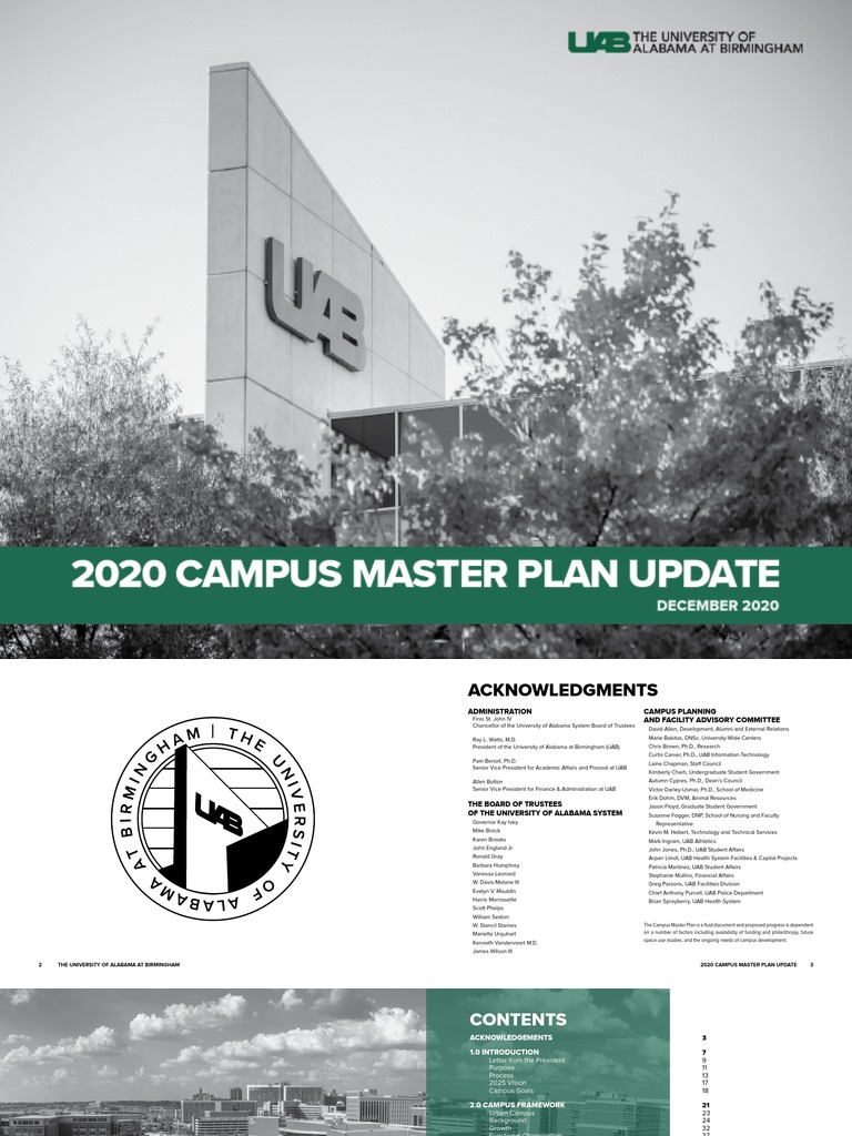 Uab 2020 Campus Master Plan 20201201 Low Res r1 | PDF