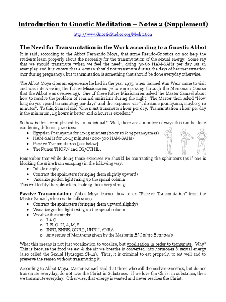 Gnostic Meditation & Transmutation Guide | PDF | Religious Behaviour ...