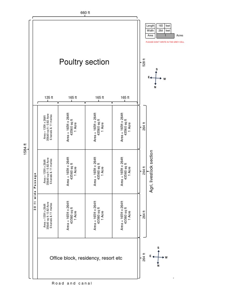 Dimensions and Design of Farm | PDF | Land Management | Acre