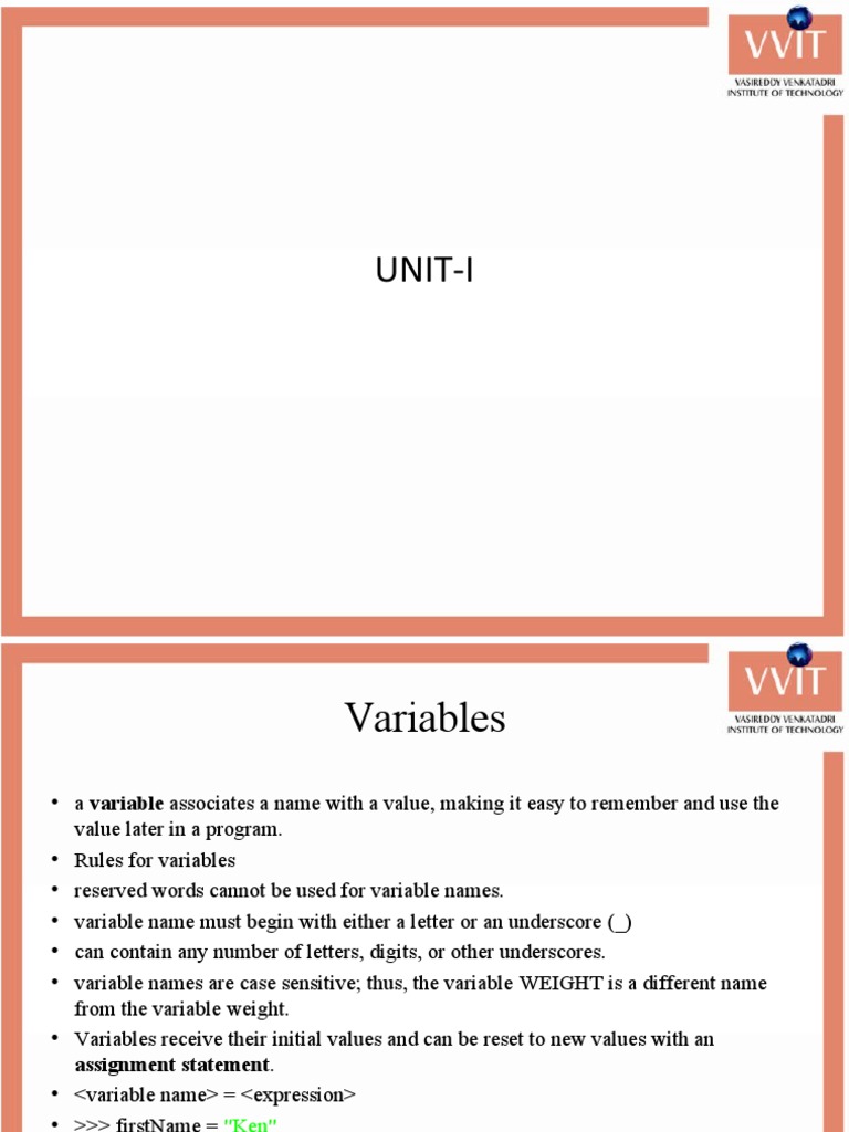 Unit 1 3 Variables, Comments, Datatypes | PDF | Data Type | Integer (Computer Science)