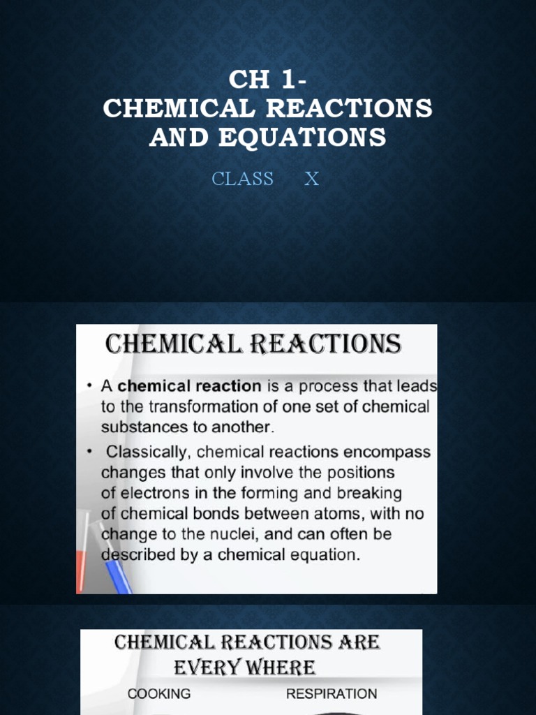 CH1 - Chemical Reactions and Equations21 | PDF | Chemical Reactions | Oxide