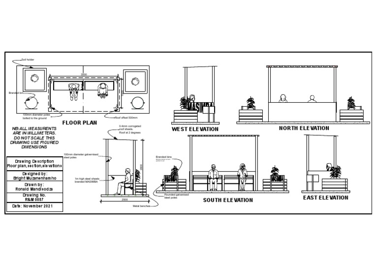 Bus Stop Shed Drawing | PDF