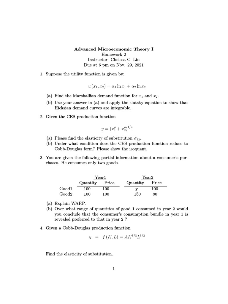 2021micro Hw2 Ans | PDF | Marketing | Consumer Behaviour
