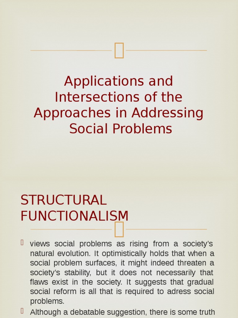 Approaches to Addressing Social Problems | PDF