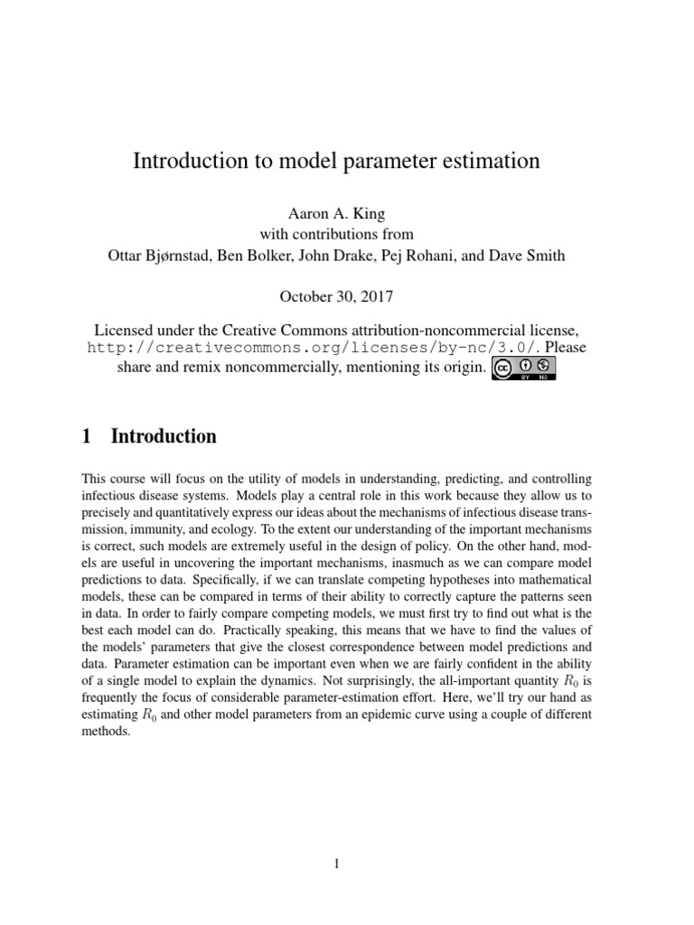 Introduction To Model Parameter Estimation | PDF | Errors And Residuals ...