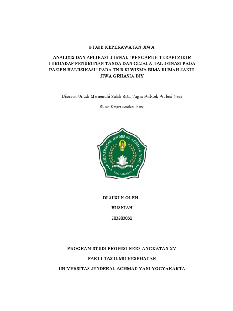 Terapi Zikir untuk Reduksi Halusinasi | PDF