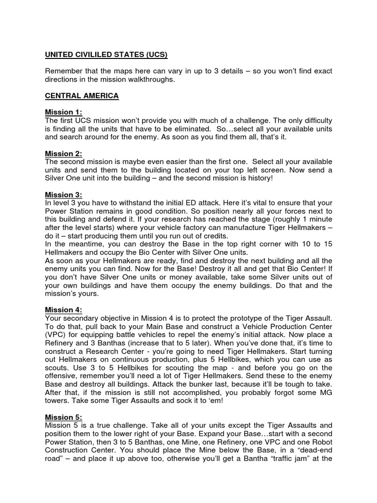 Earth 2140 Walkthrough | PDF | Naval Mine | Military