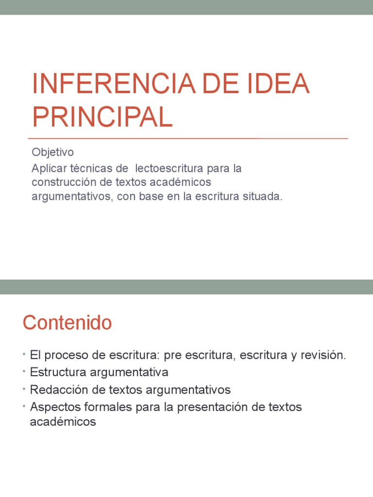 Inferencia de Idea Principal | PDF | Teléfonos móviles | Inferencia