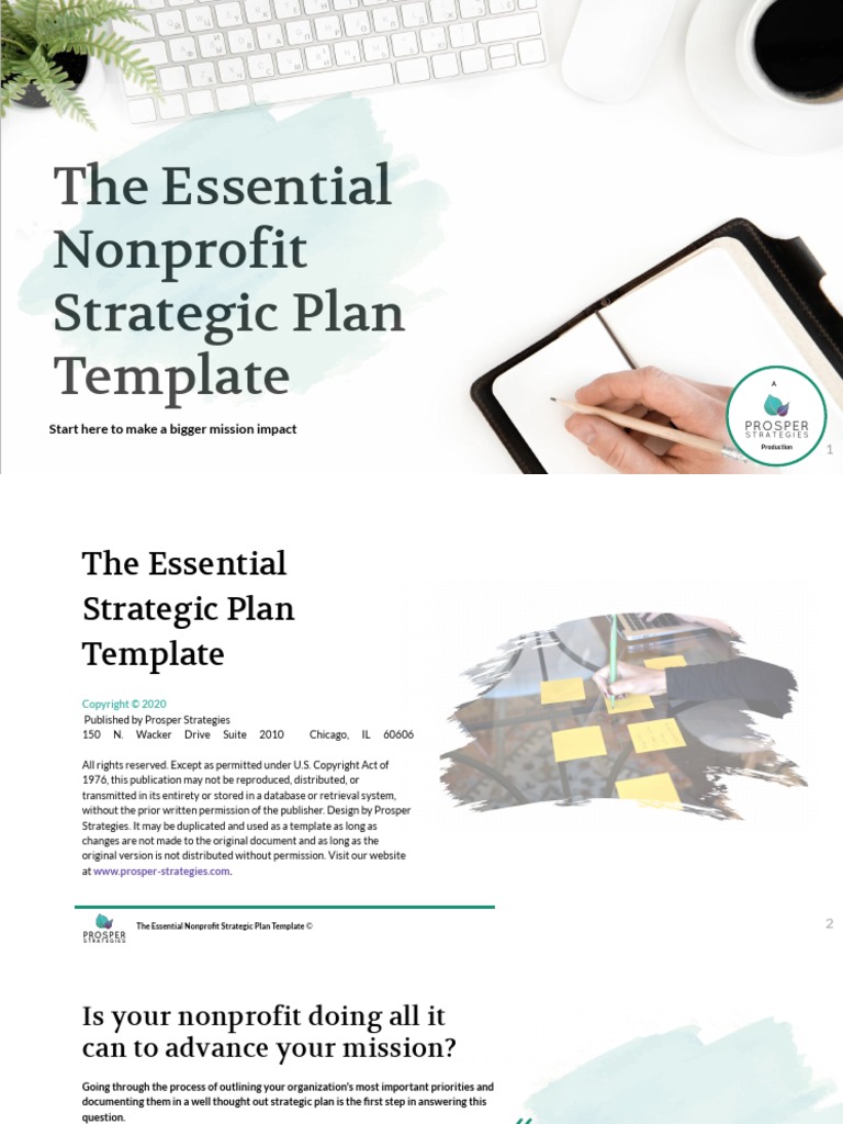 The Essential Nonprofit Strategic Plan Template | PDF | Strategic ...