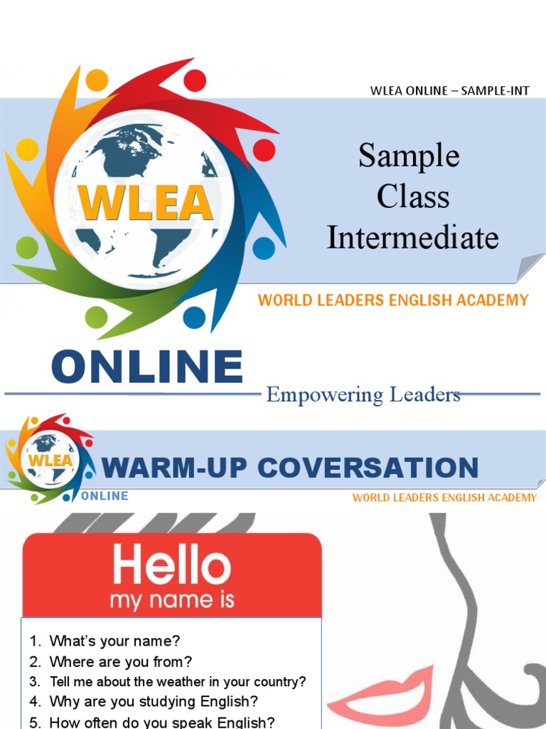 Sample Class Intermediate: Online | PDF