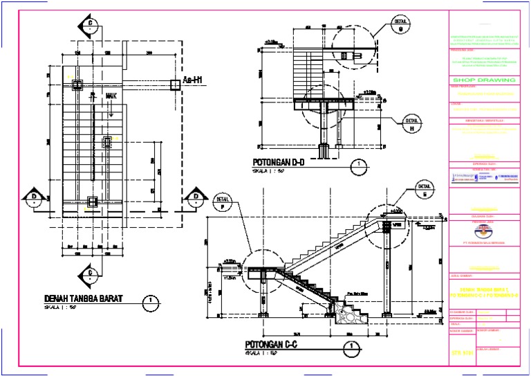 Rencana Detail Tangga Barat Pasar Balerong | PDF