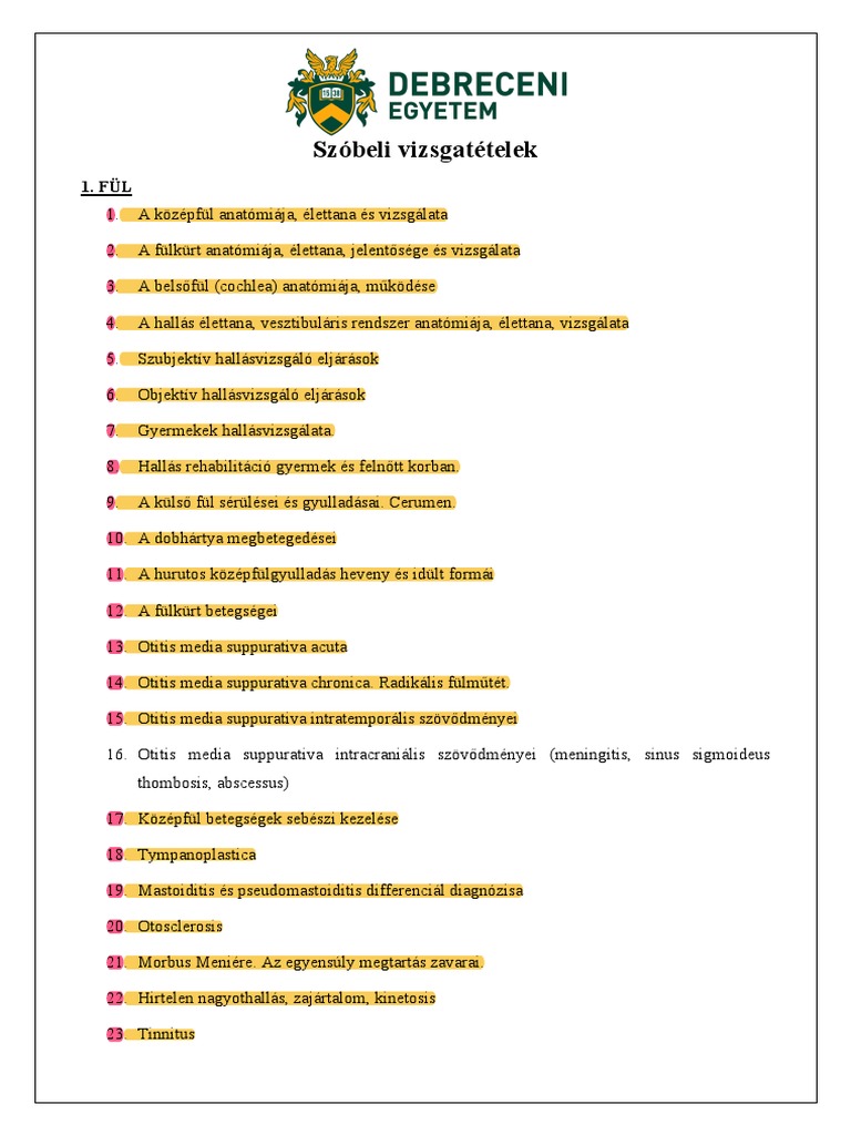 Ã OK Magyar Szã Beli Tã©telek | PDF