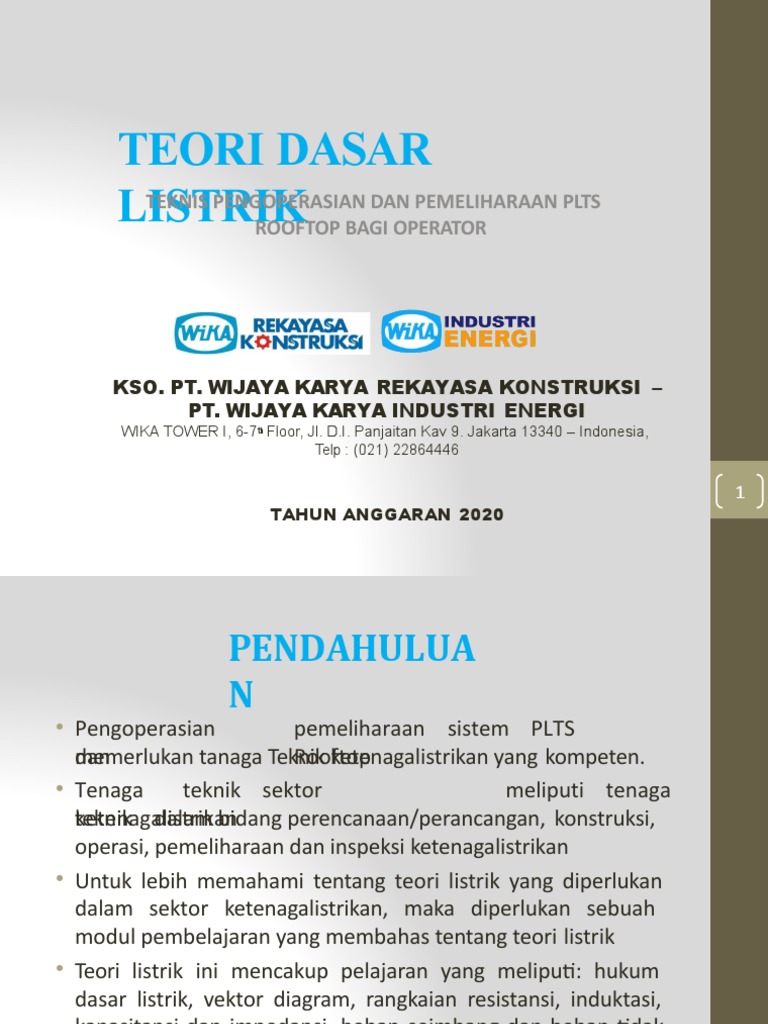 Teori Dasar dan Operasi PLTS Rooftop | PDF