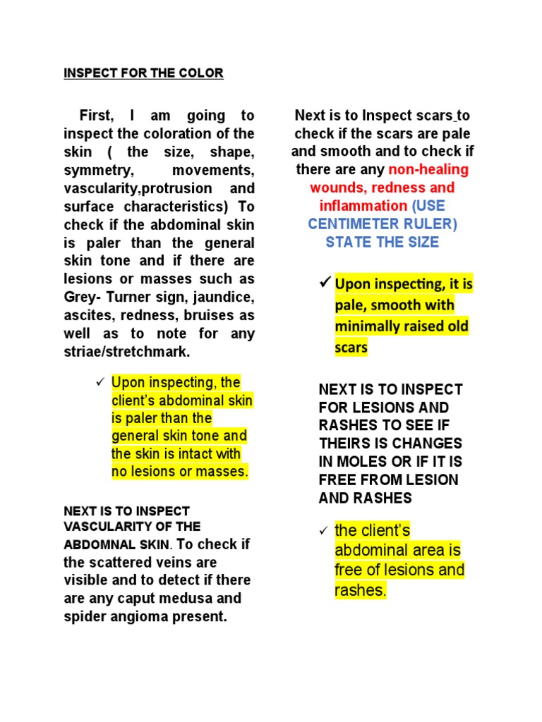 Upon Inspecting, It Is: Inspect For The Color | Descargar gratis PDF ...