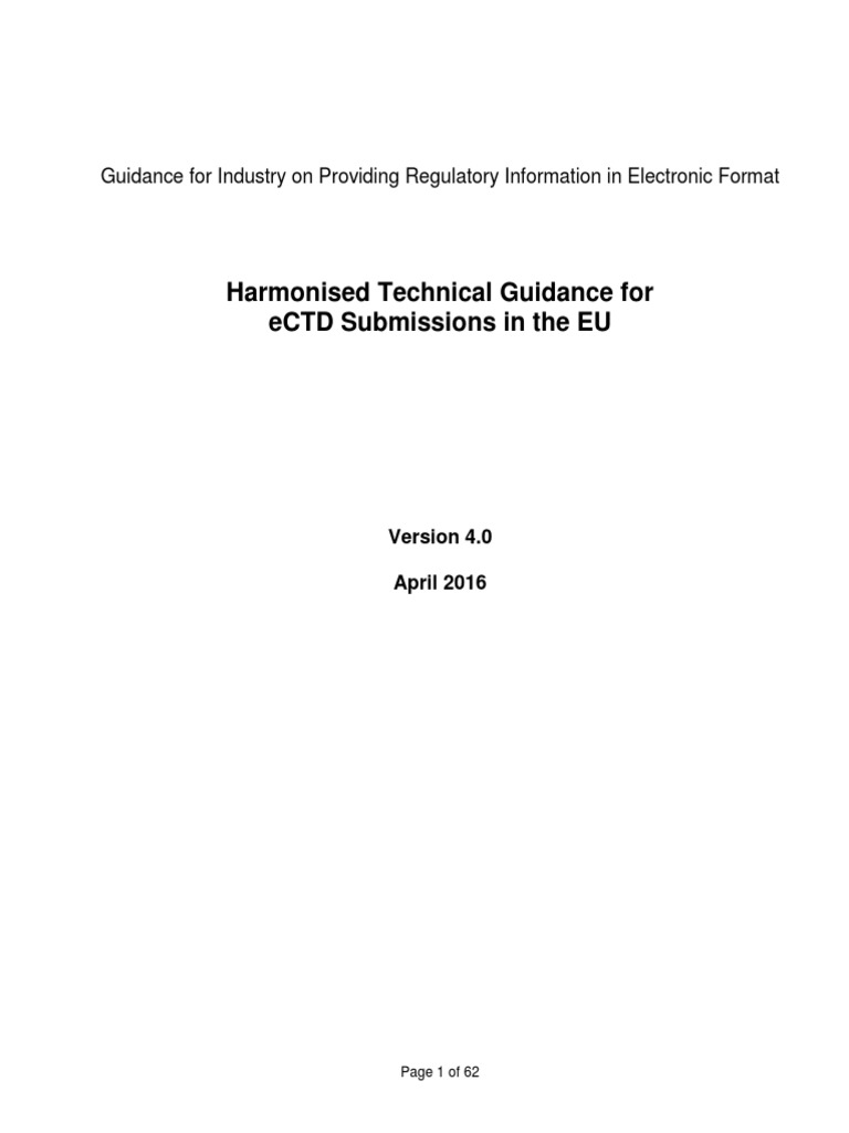 eCTD Guidance v4 0-20160422-Final | PDF | File Format | Computing