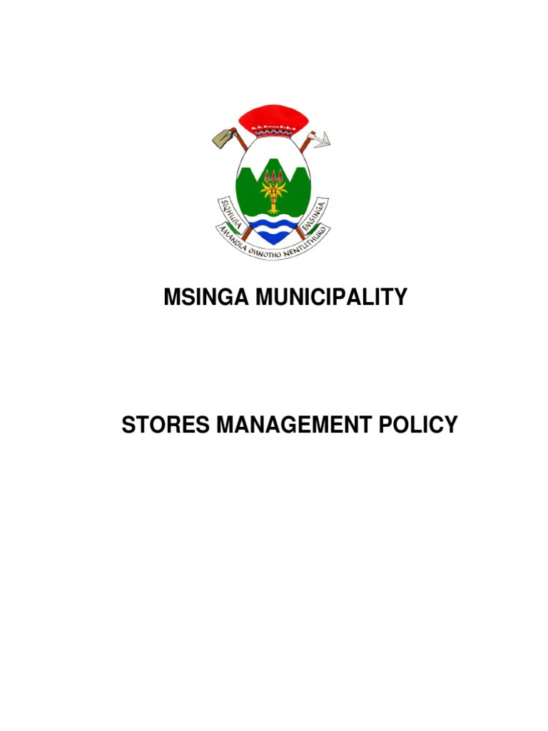 Stores Management Policy | PDF | Inventory | Supply Chain Management