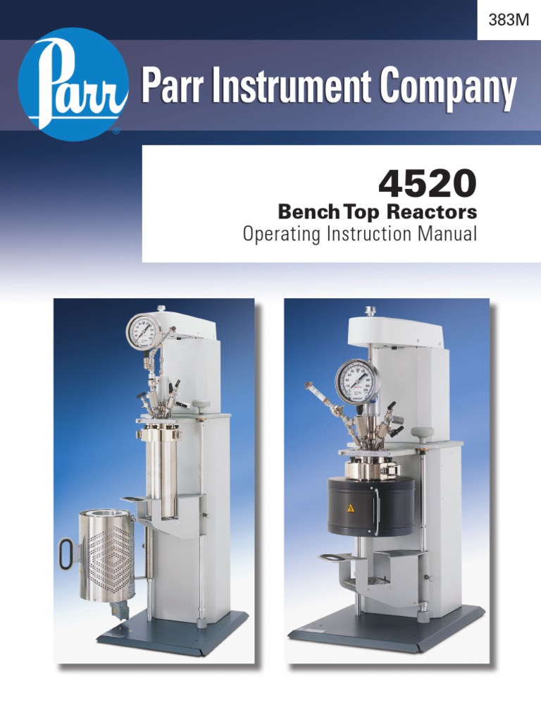 383M Parr 4520 Bench Top Reactor Inst | PDF | Valve | Electrical Connector