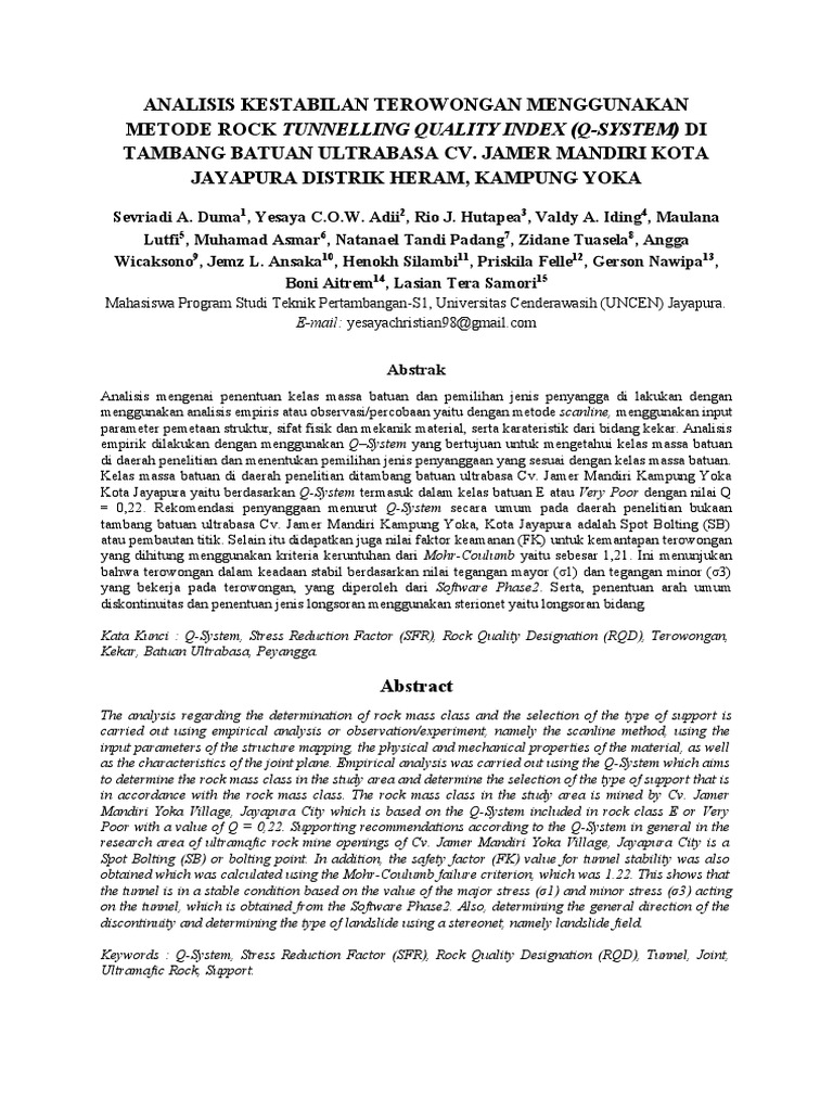 Kelompok 2 - Terowongan Fixx | PDF