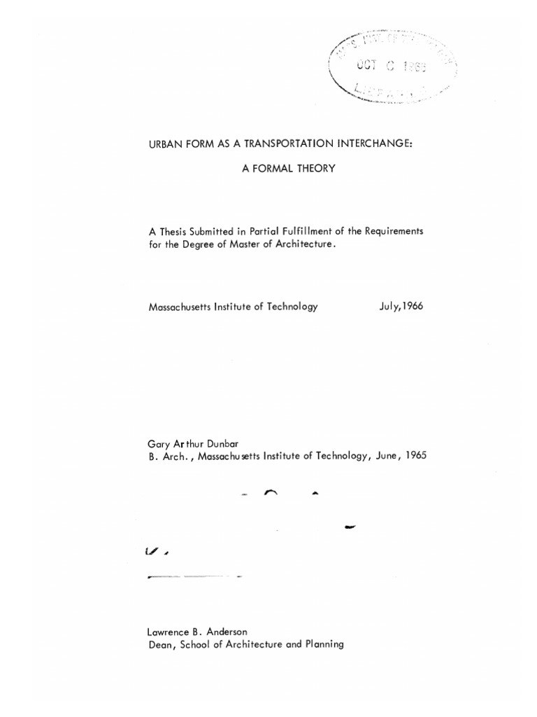 Thesis On Transportation | PDF | Space | Dimension