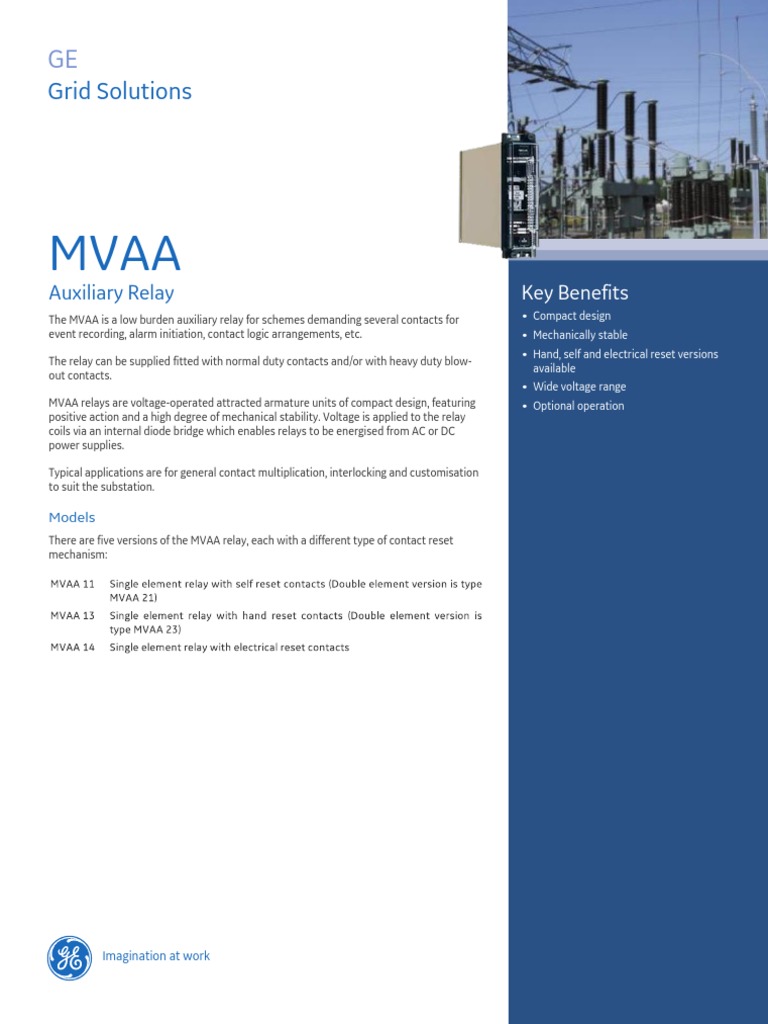 Grid Solutions: Auxiliary Relay | PDF | Relay | Power Engineering