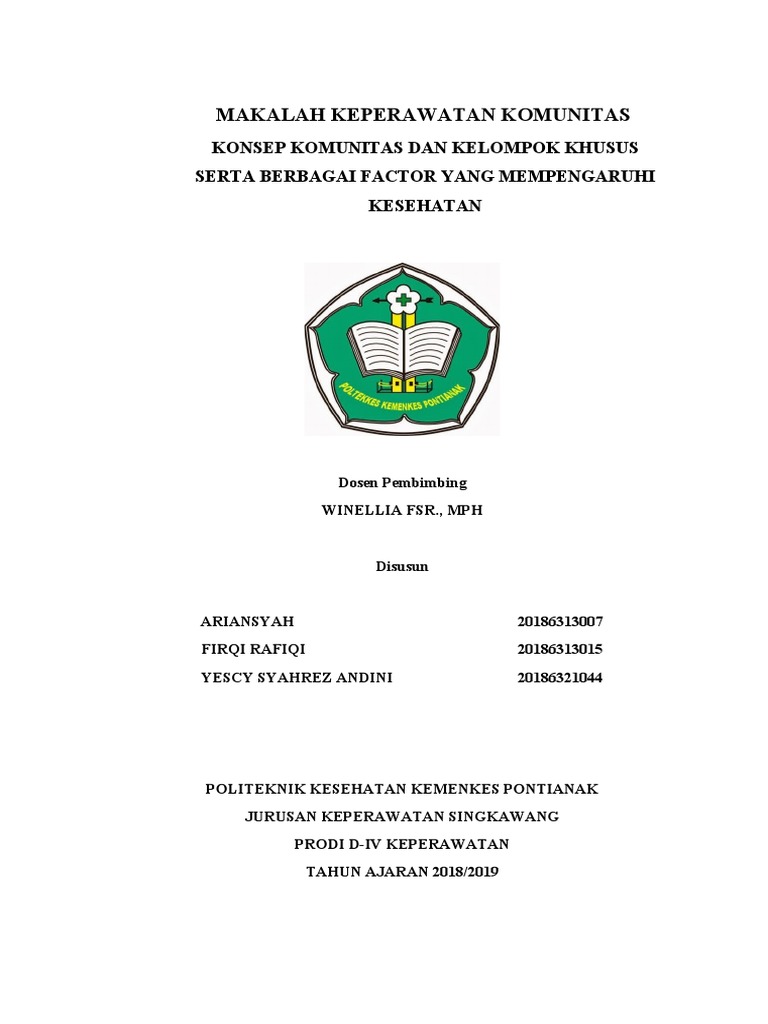 MAKALAH - KONSEP - KEPERAWATAN - KOMUNITAS (Autosaved) .Docx-1 | PDF | Karier & Perkembangan ...