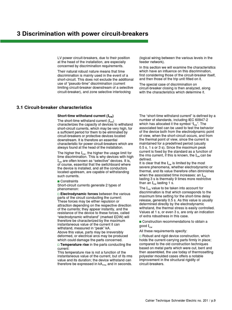 ECT201 - Discrimination With LV Power Circuit-Breakers 11 | PDF ...