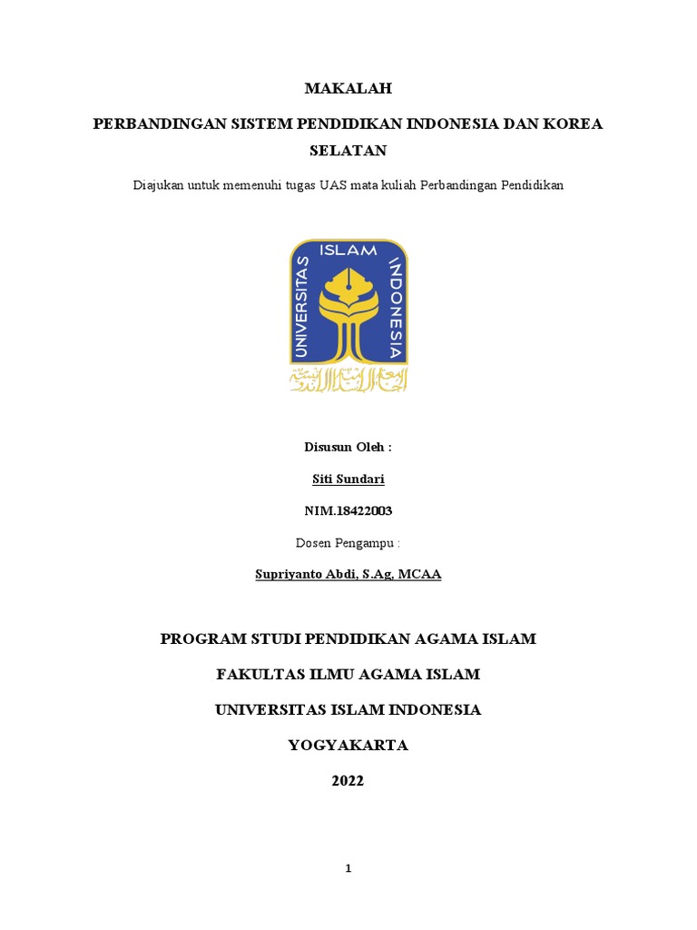 Makalah Perbandingan Pendidikan | PDF | Karier & Perkembangan | Kesehatan Holistik