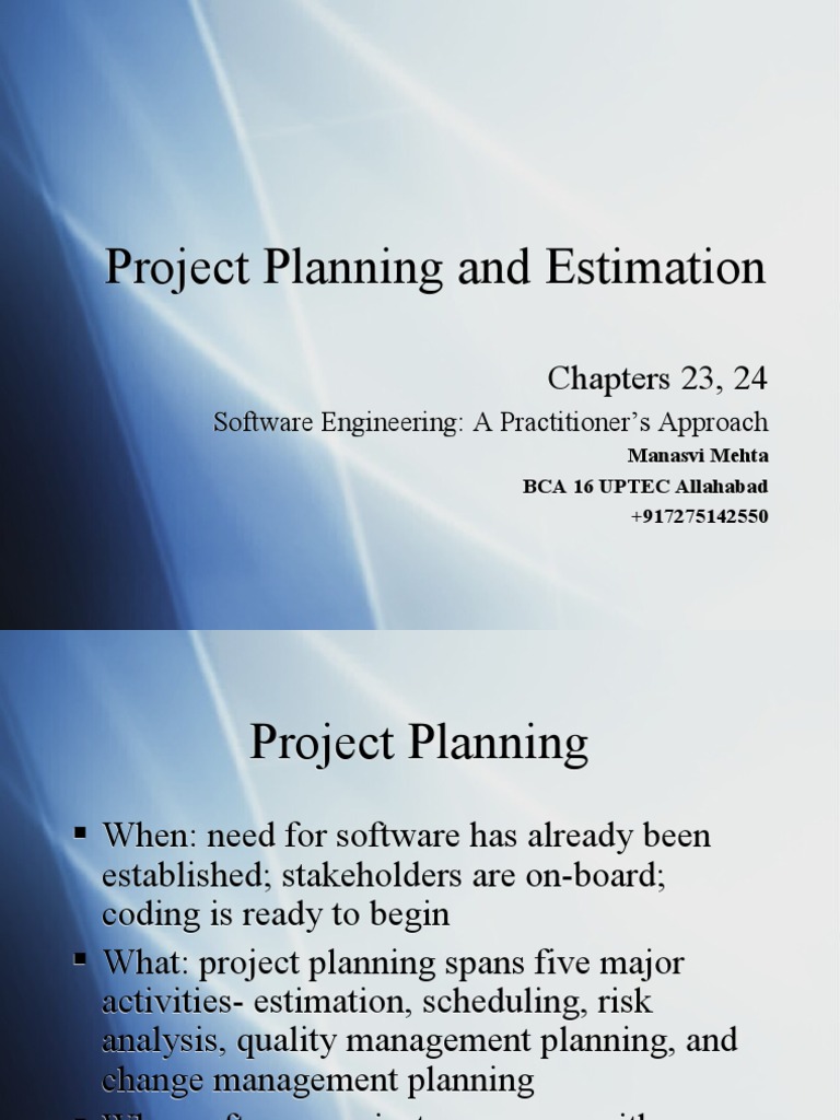 Project Planning and Estimation | PDF | Use Case | Web Application