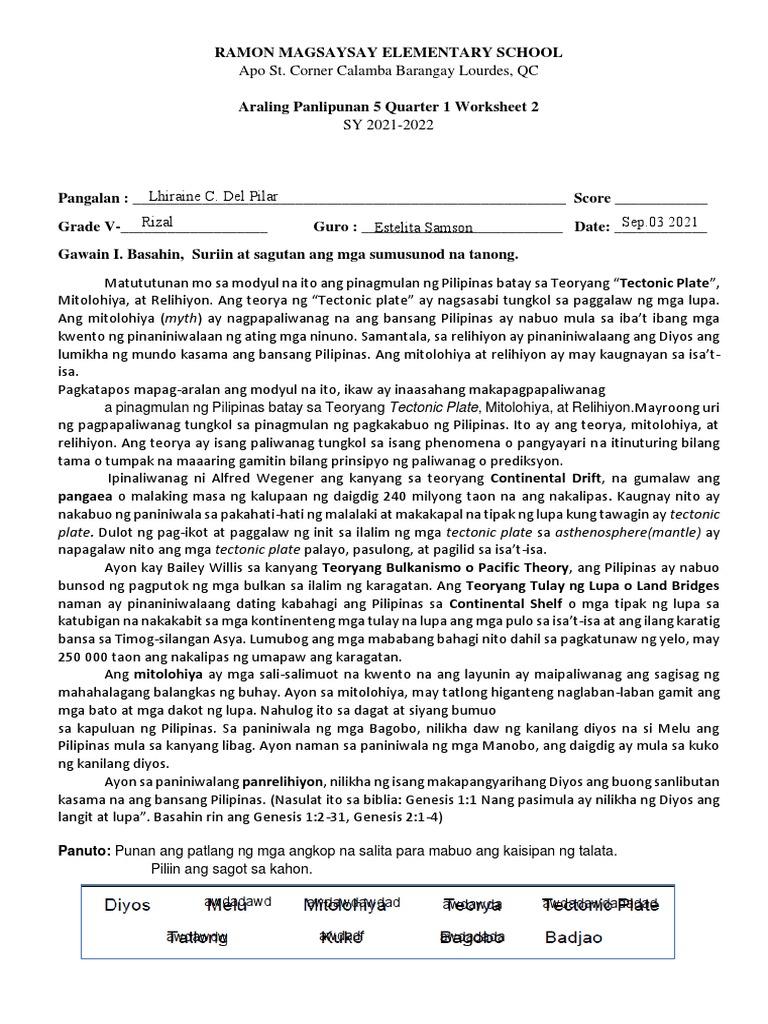 Pinagmulan NG Pilipinas | PDF