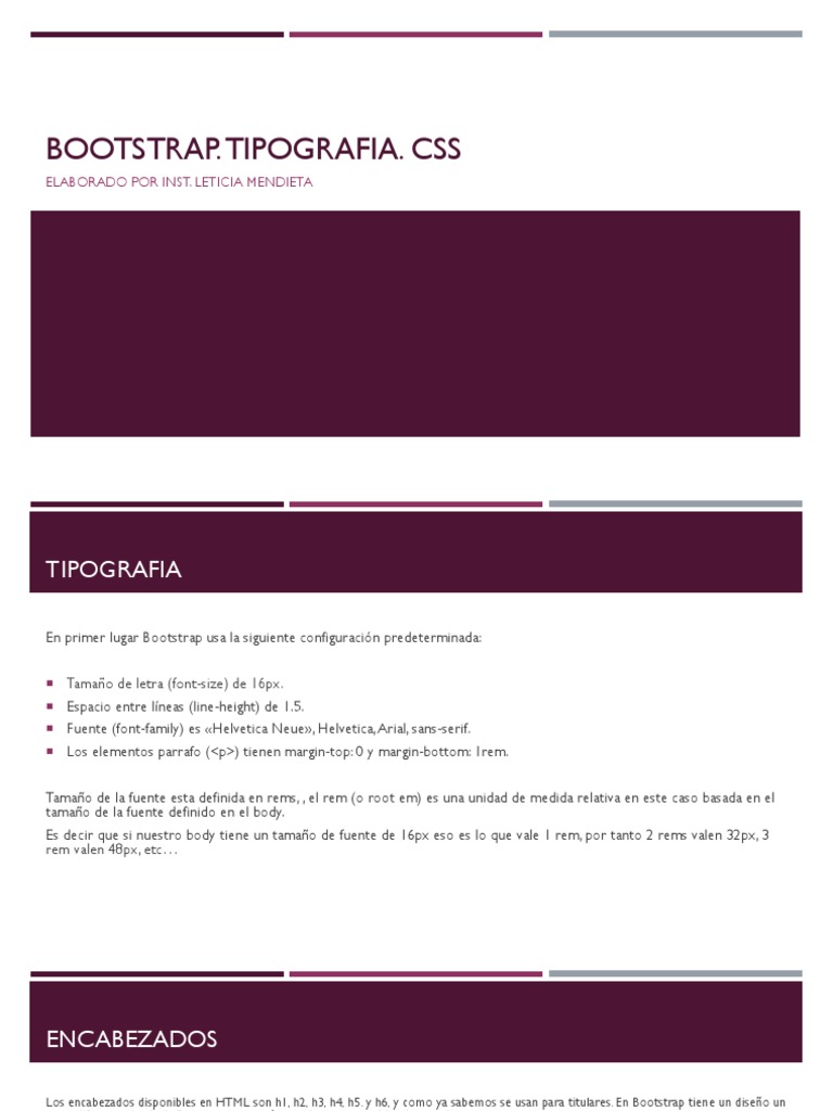 Tipografia Bootstrap | PDF | Bootstrap (marco frontal) | Color