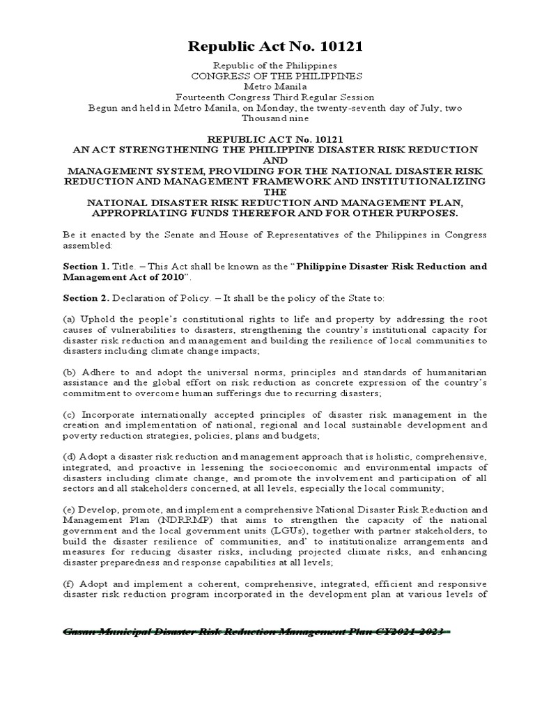Resolution Adopting The LDRRMP | PDF | Hazards | Disaster Risk Reduction