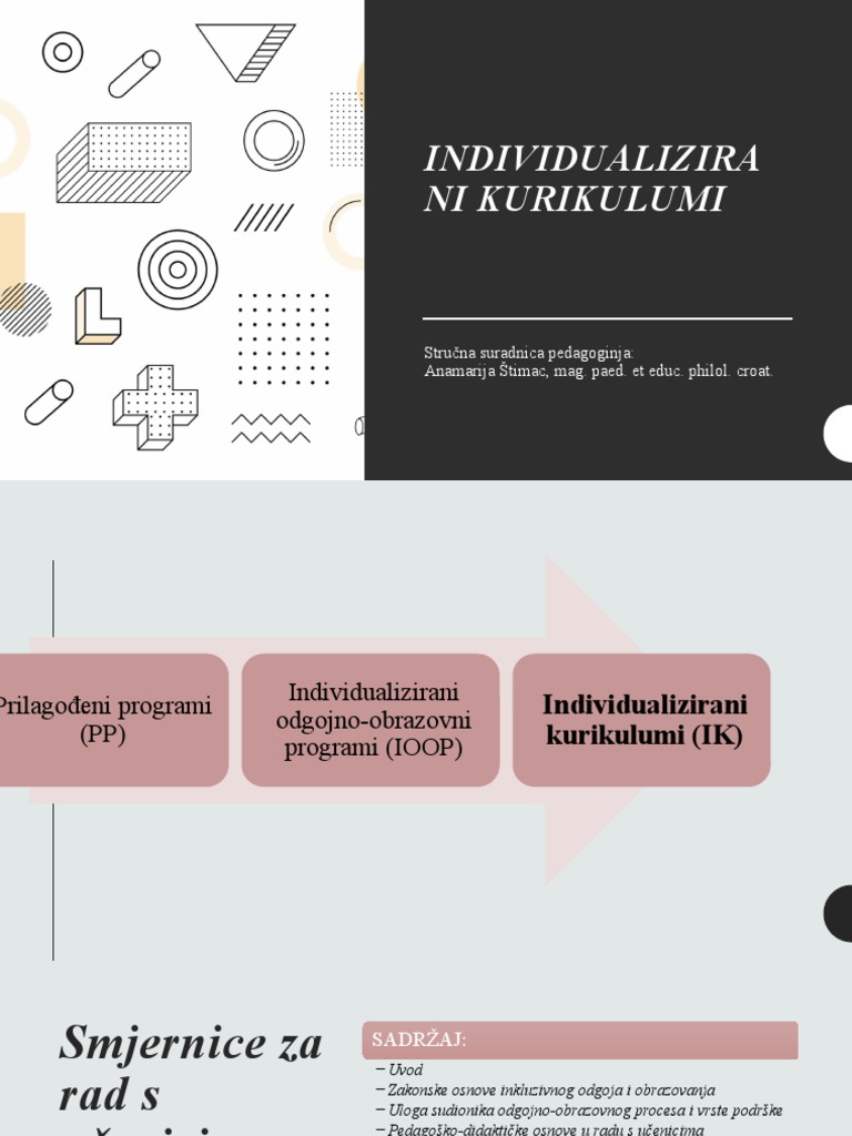 Individualizirani Kurikulumi | PDF