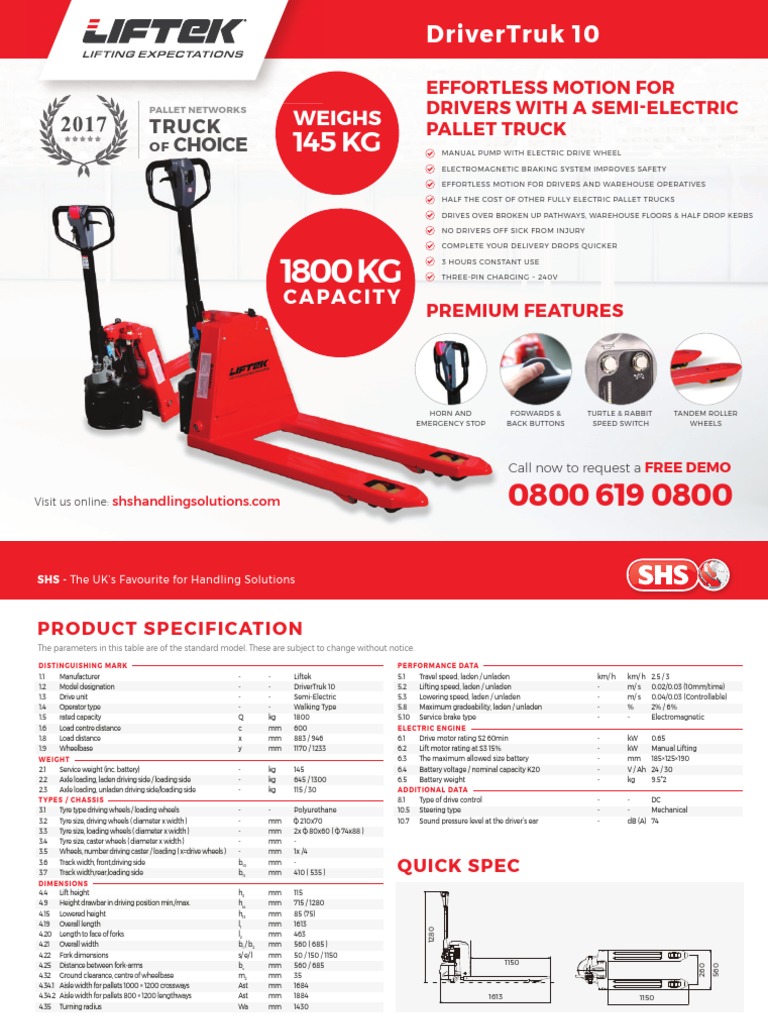 Liftek Semi-Electric Pallet Truck Guide | PDF | Truck | Electric Motor