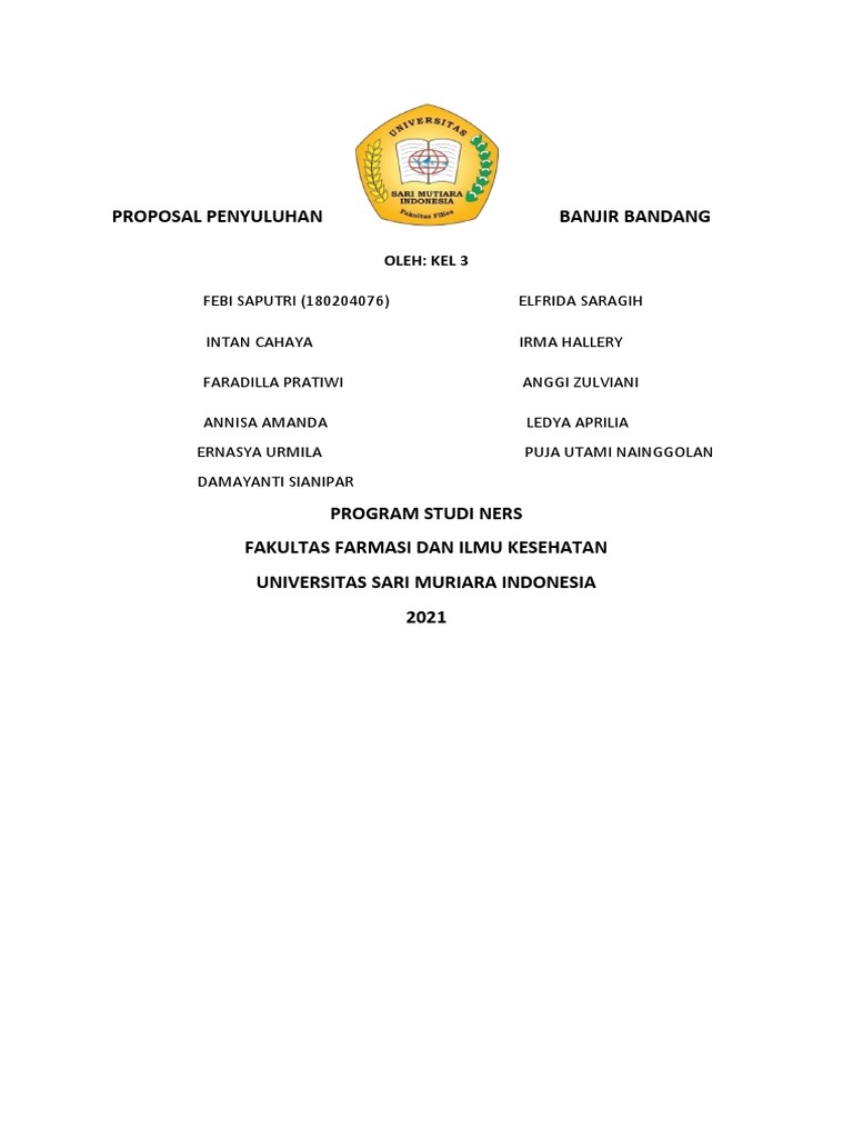 Proposal Banjir Bandang | PDF | Sains & Matematika