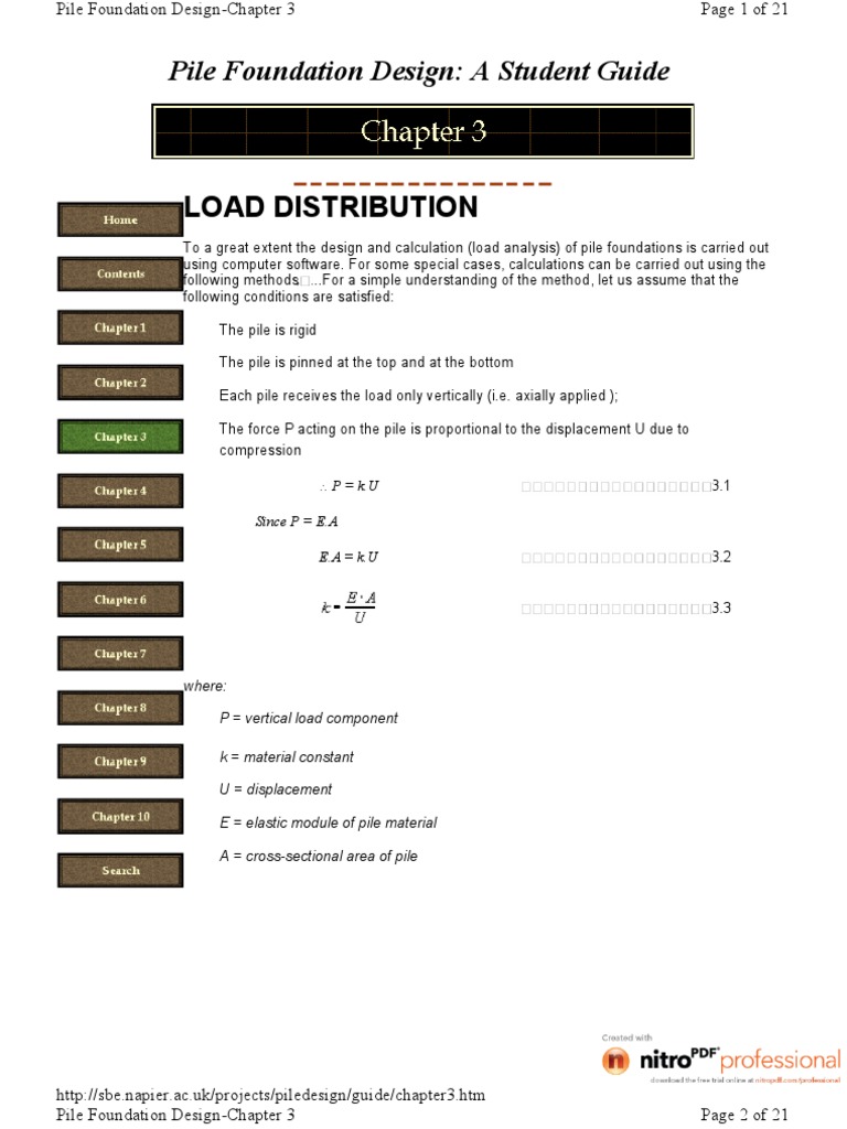Load Distribution: Pile Foundation Design: A Student Guide | PDF ...
