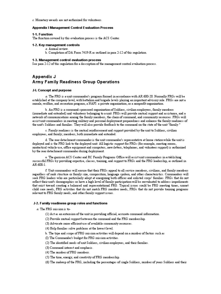 Army Family Readiness Group Guidelines | PDF | Fundraising | United ...