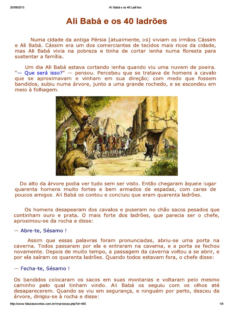 Ali Babá e Os 40 Ladrões | PDF