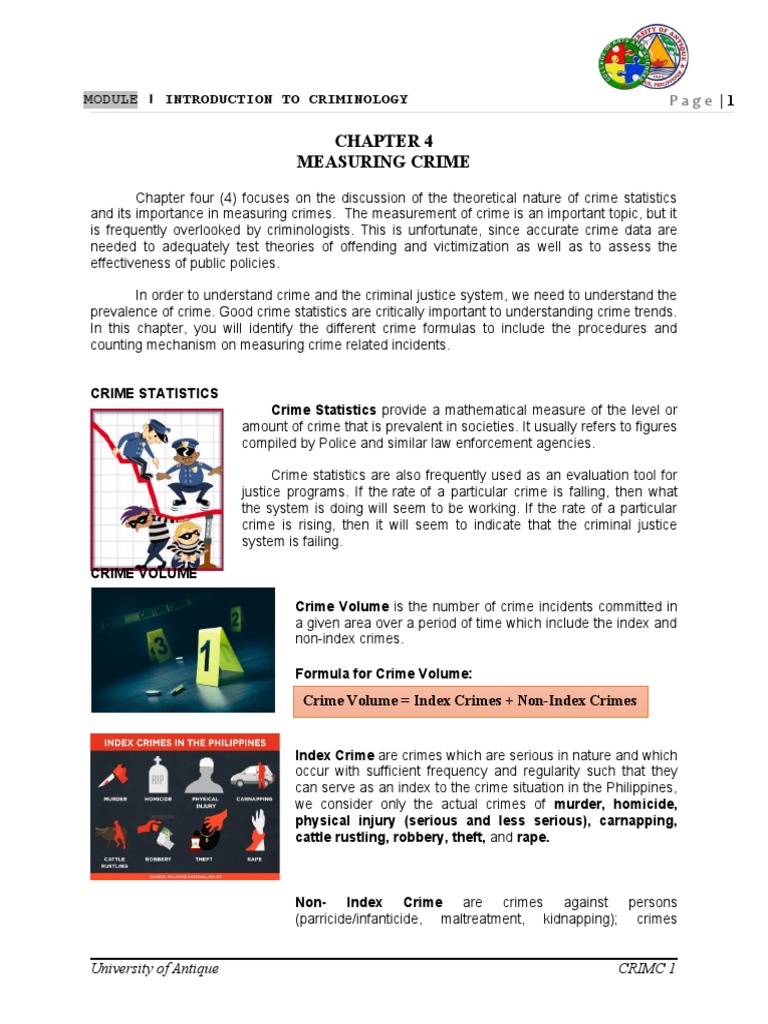 Crime Measurement and Efficiency Formulas | PDF | Crime & Violence | Crimes