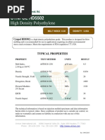 HDPE 5502 Technical Data Sheet | PDF | Materials | Physical Sciences