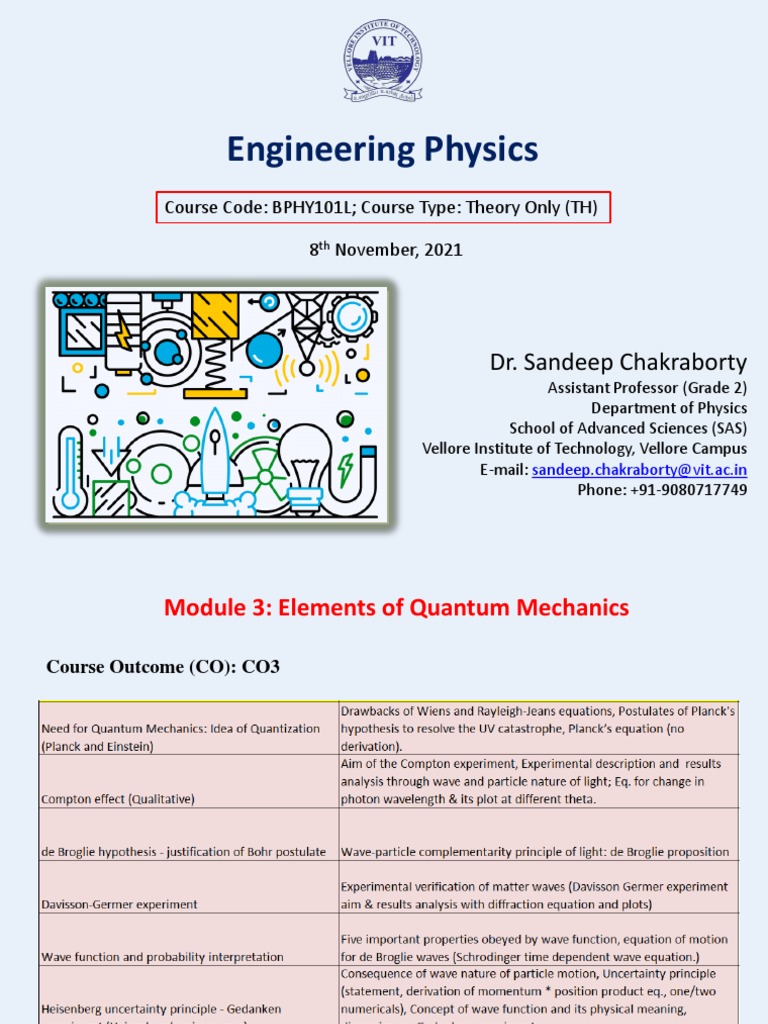Engineering Physics: Dr. Sandeep Chakraborty | PDF | Electromagnetic Radiation | Mechanics
