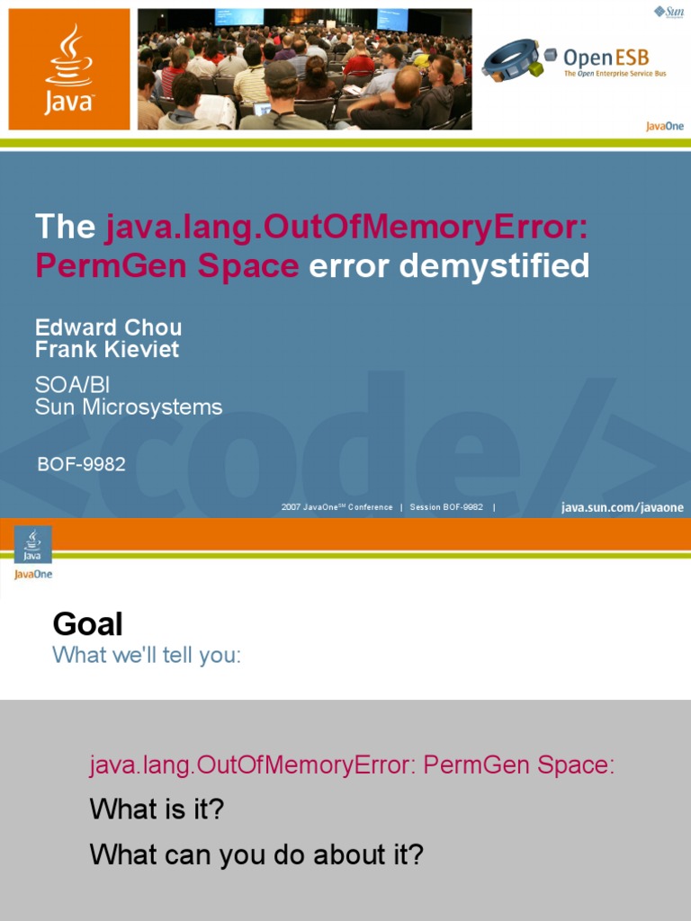 The Error Demystified Java Langoutofmemoryerror Permgen Space