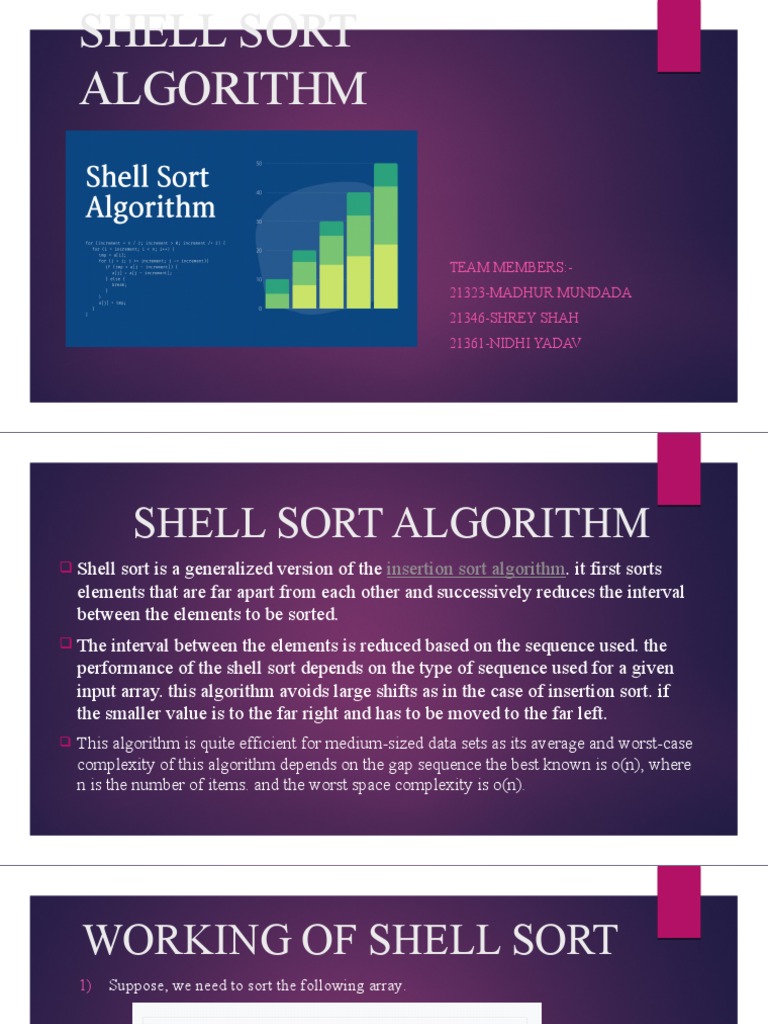 Shell Sort Algorithm | Pdf