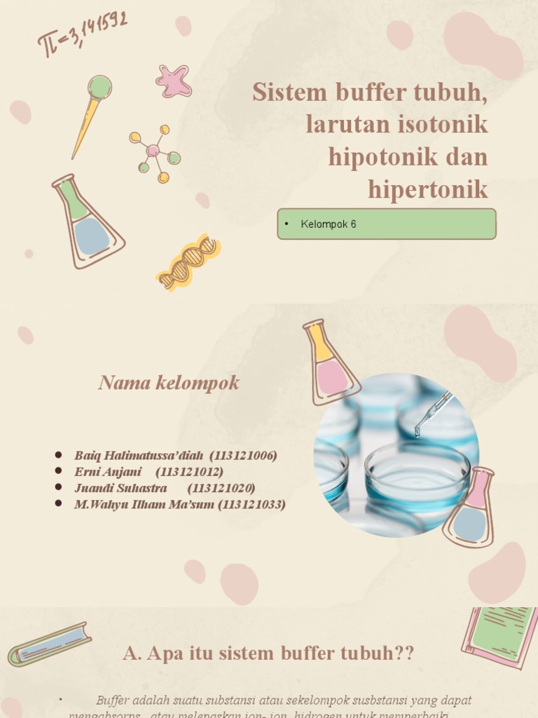 Sistem Buffer Tubuh, Larutan Isotonik Hipotonik Dan Hipertonik | PDF